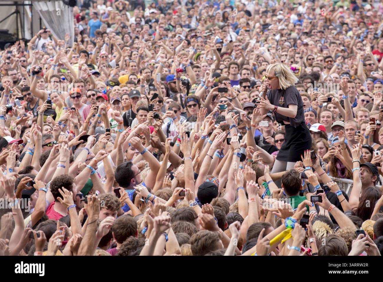 Aug. 2, 2013 - Chicago, Illinois, U.S - Vocalist ALICE GLASS of Crystal ...