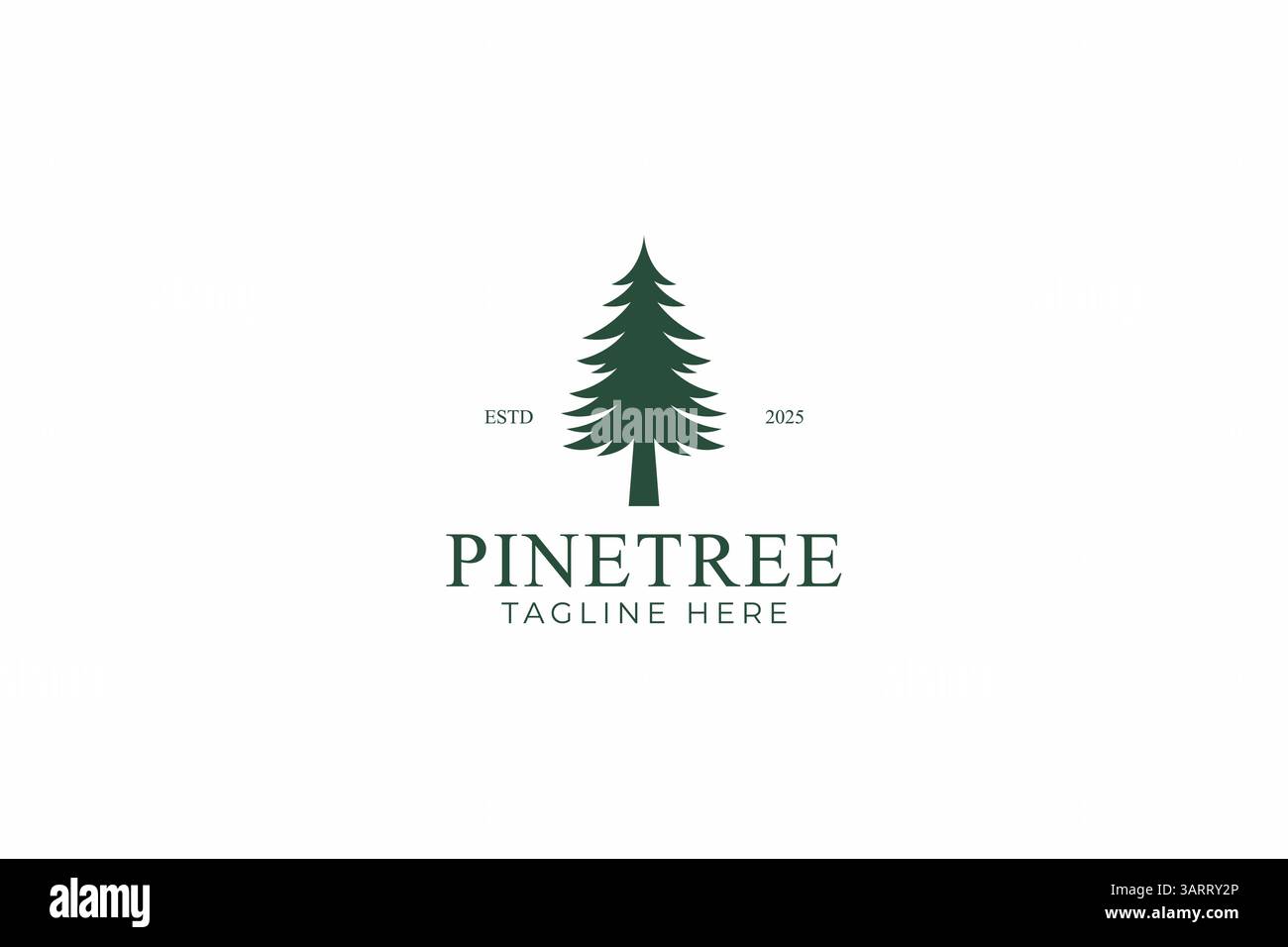 Pine Tree Logo with Minimalist and Eco-Friendly Design Reflecting ...