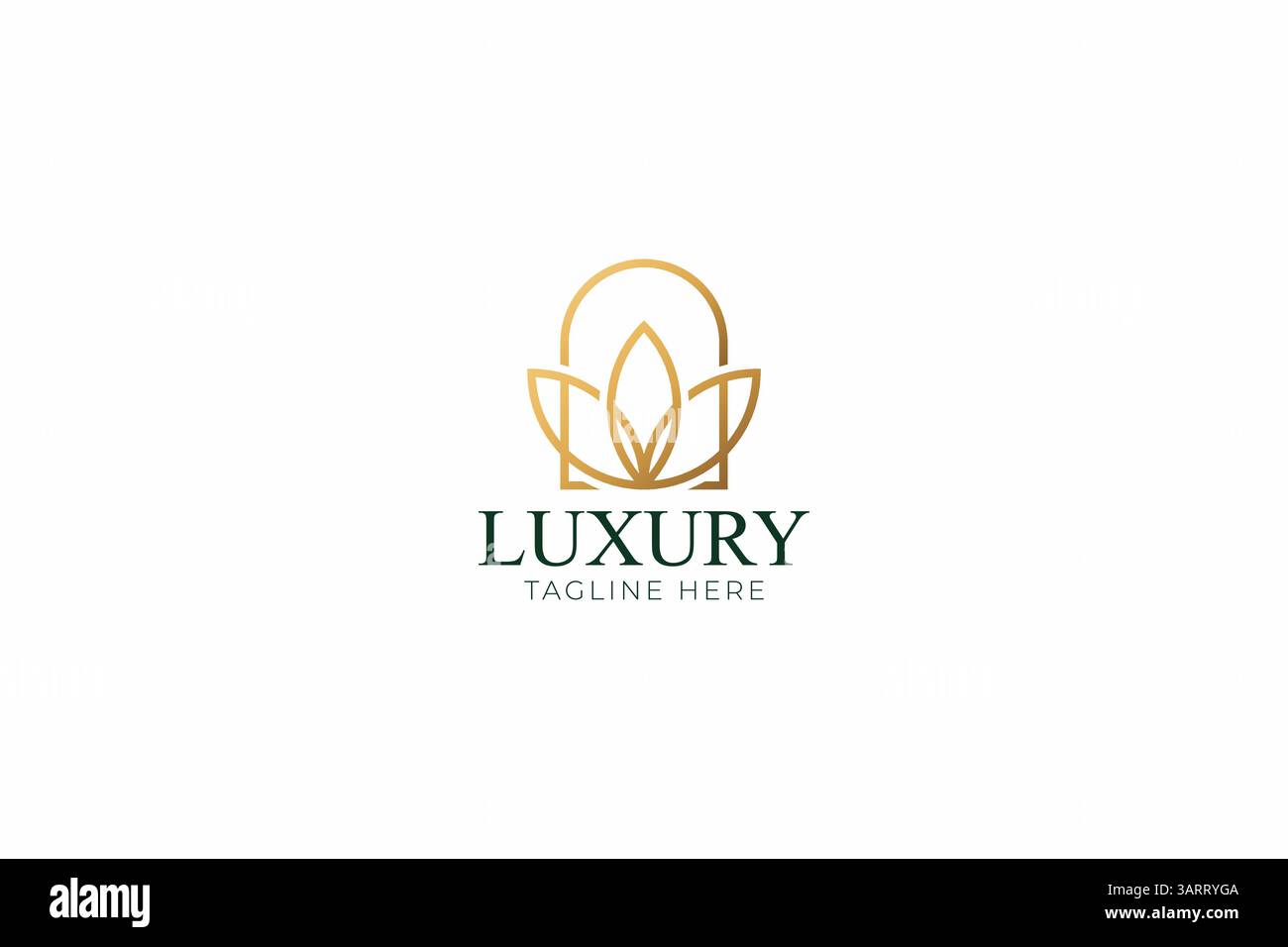 Elegant Garden Party and Wedding Logo Featuring Lotus, Floral, and ...