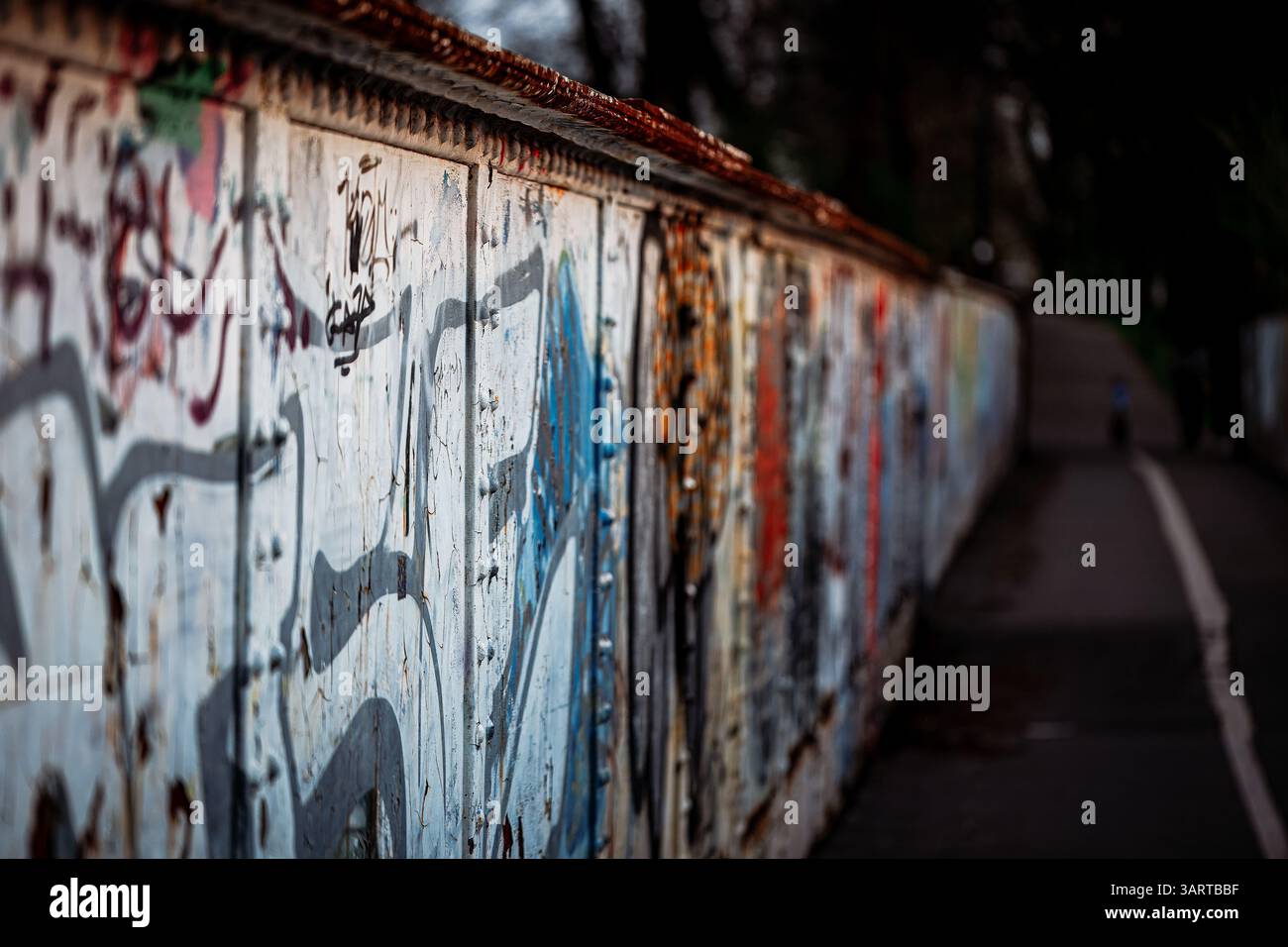 Anarchy Bridge Coventry April 2025, graffiti site and pedestrian route ...