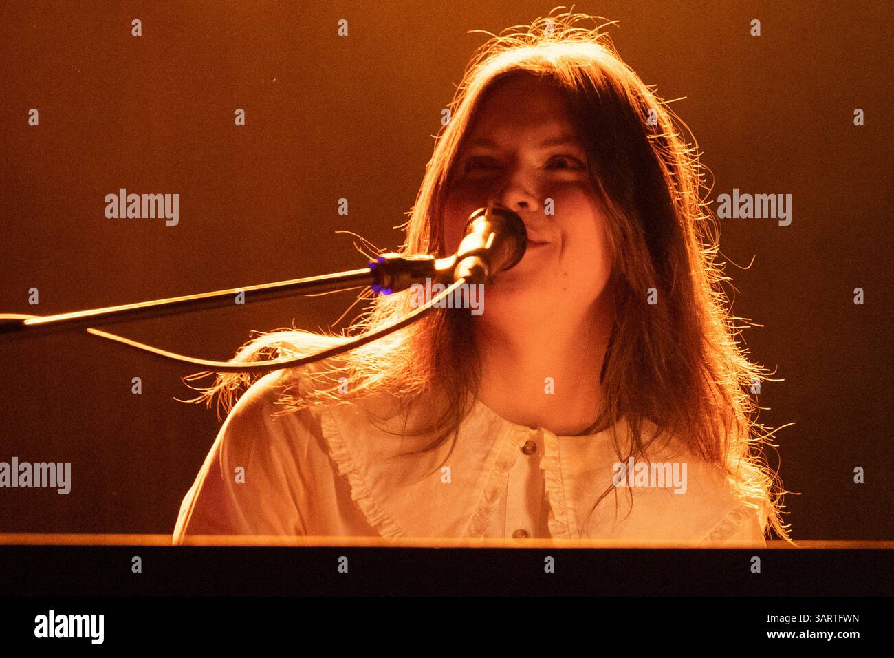 London, UK. 17 Apr 2025. English singer-songwriter Hohnen Ford opens ...