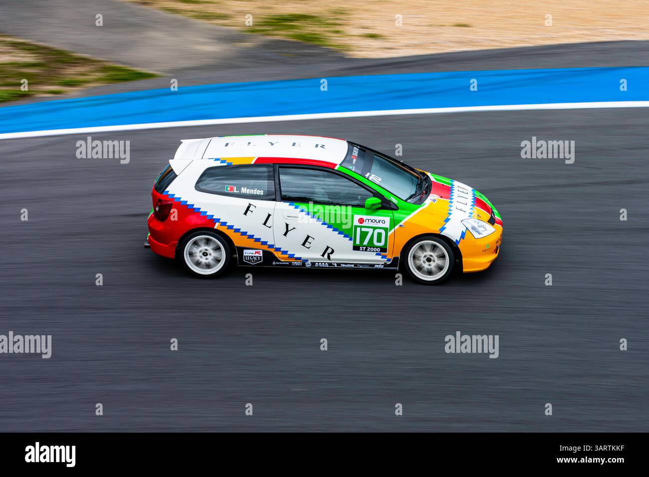 Estoril, Lisbon, Portugal. 16th Apr, 2025. LuÃ-s Mendes in the Honda Type R during ANPAC CPV ...