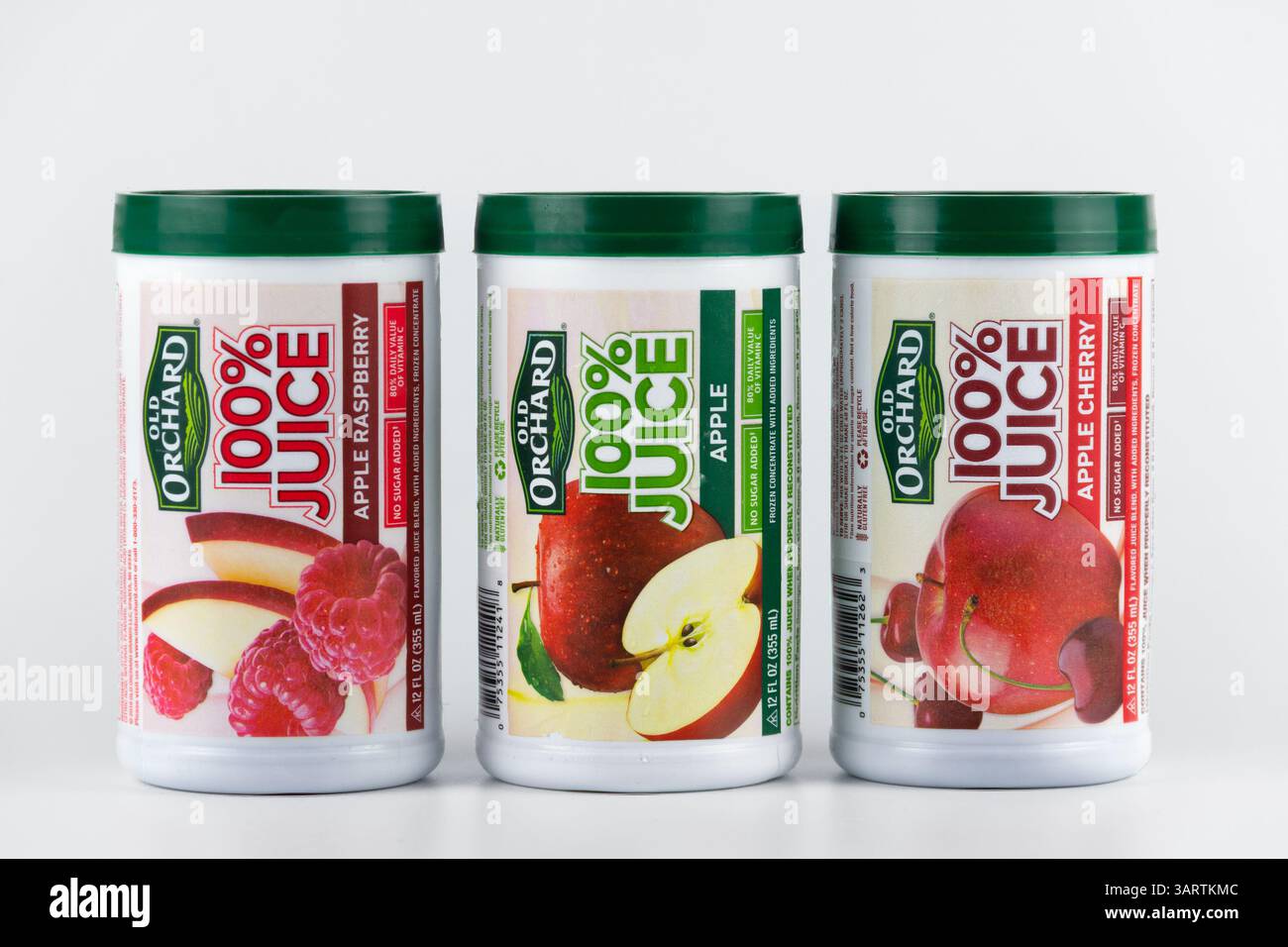 ST. PAUL, MN, USA, APRIL 7, 2025:Old Orchard frozen juice containers ...