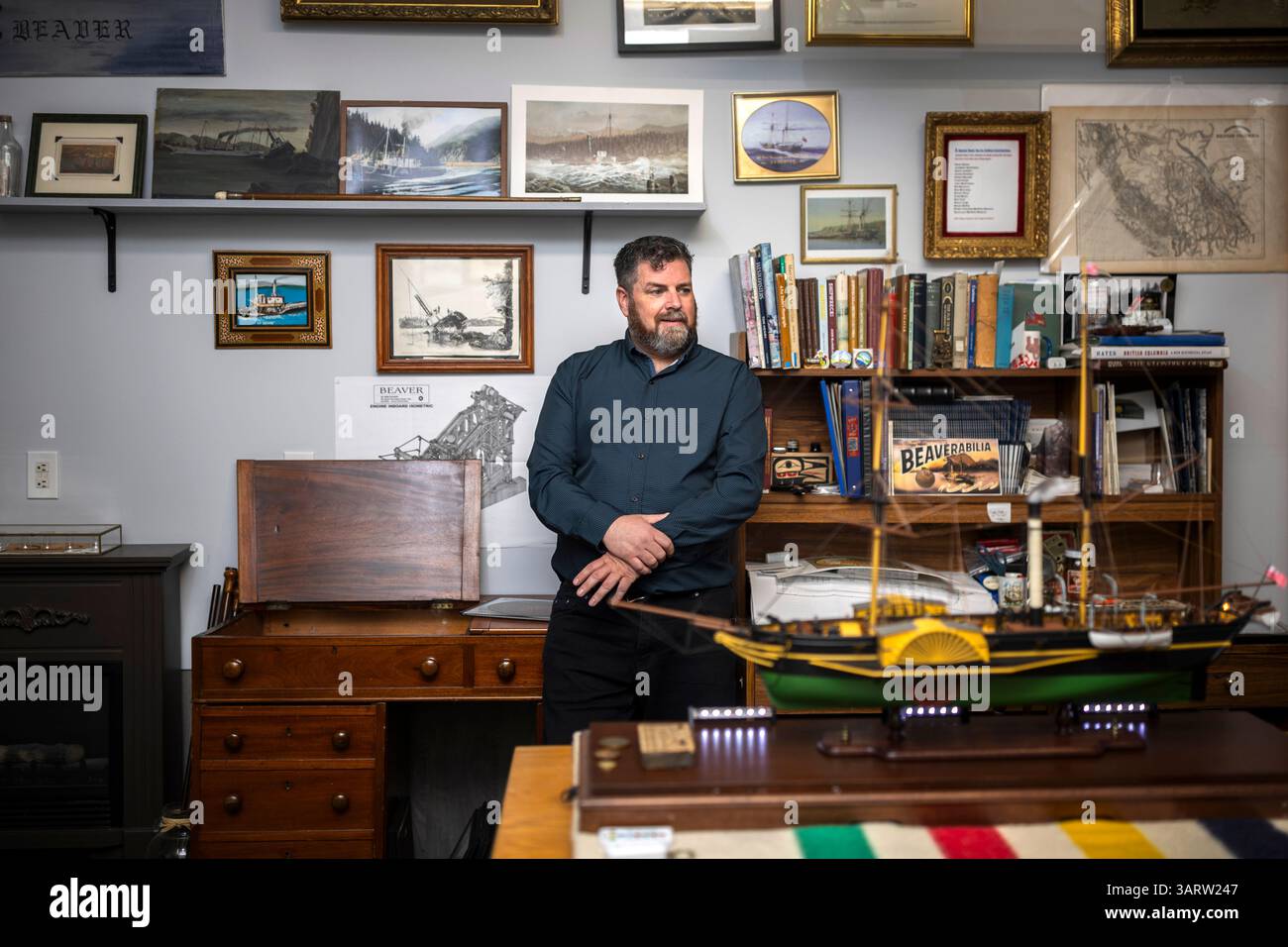 Mark Garner, who owns hundreds of pieces connected to the Hudson's Bay ...