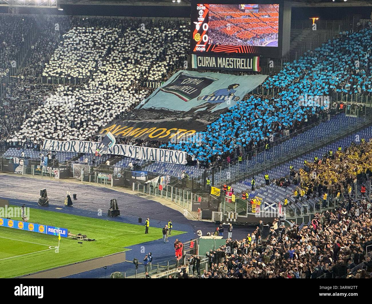 Rome, Italy. 17th Apr, 2025. Olimpico Stadium, Rome, Italy - Lazio fans ...