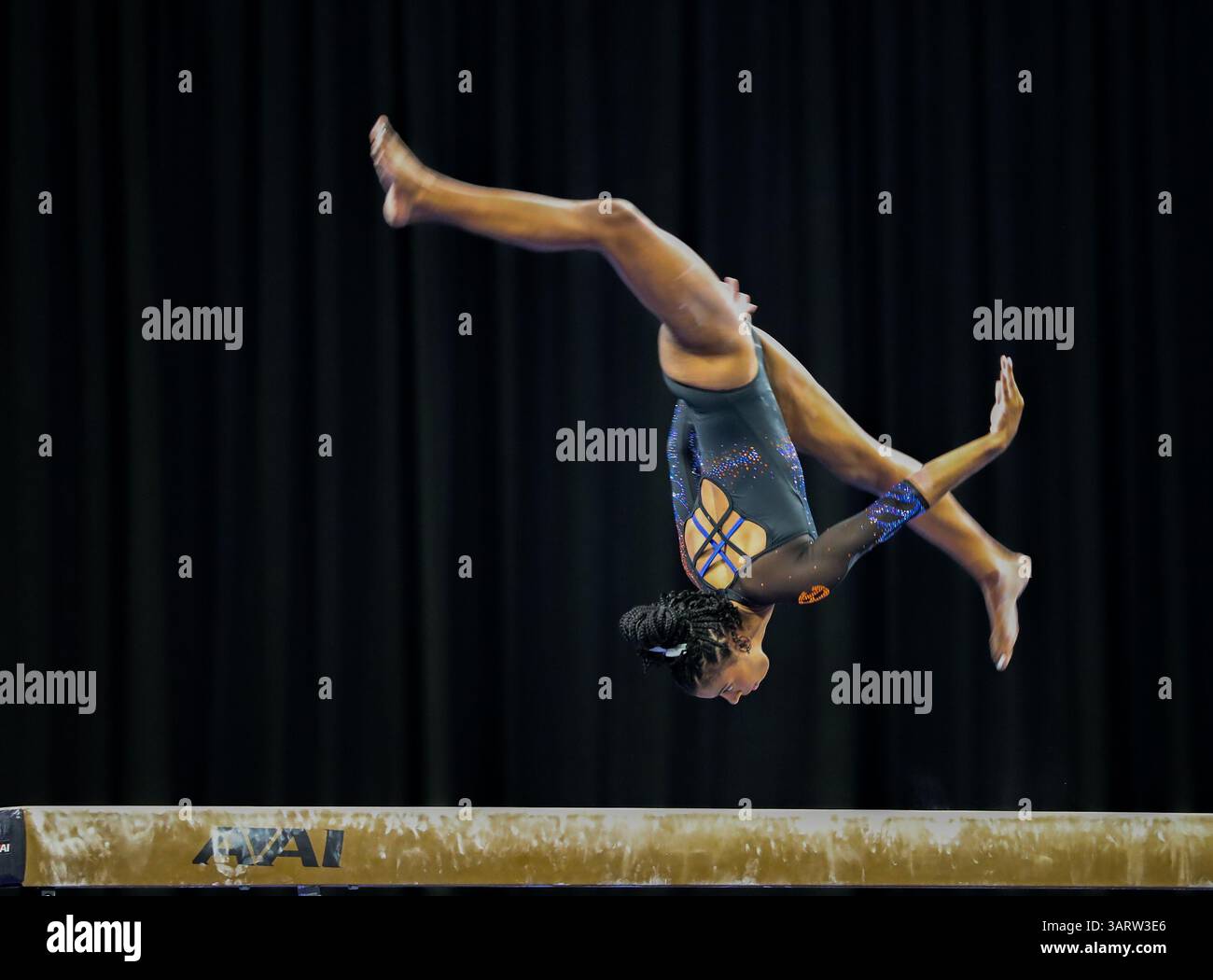 April 17, 2025, Fort Worth, Texas, USA: Florida Gator gymnast SKYLAR ...