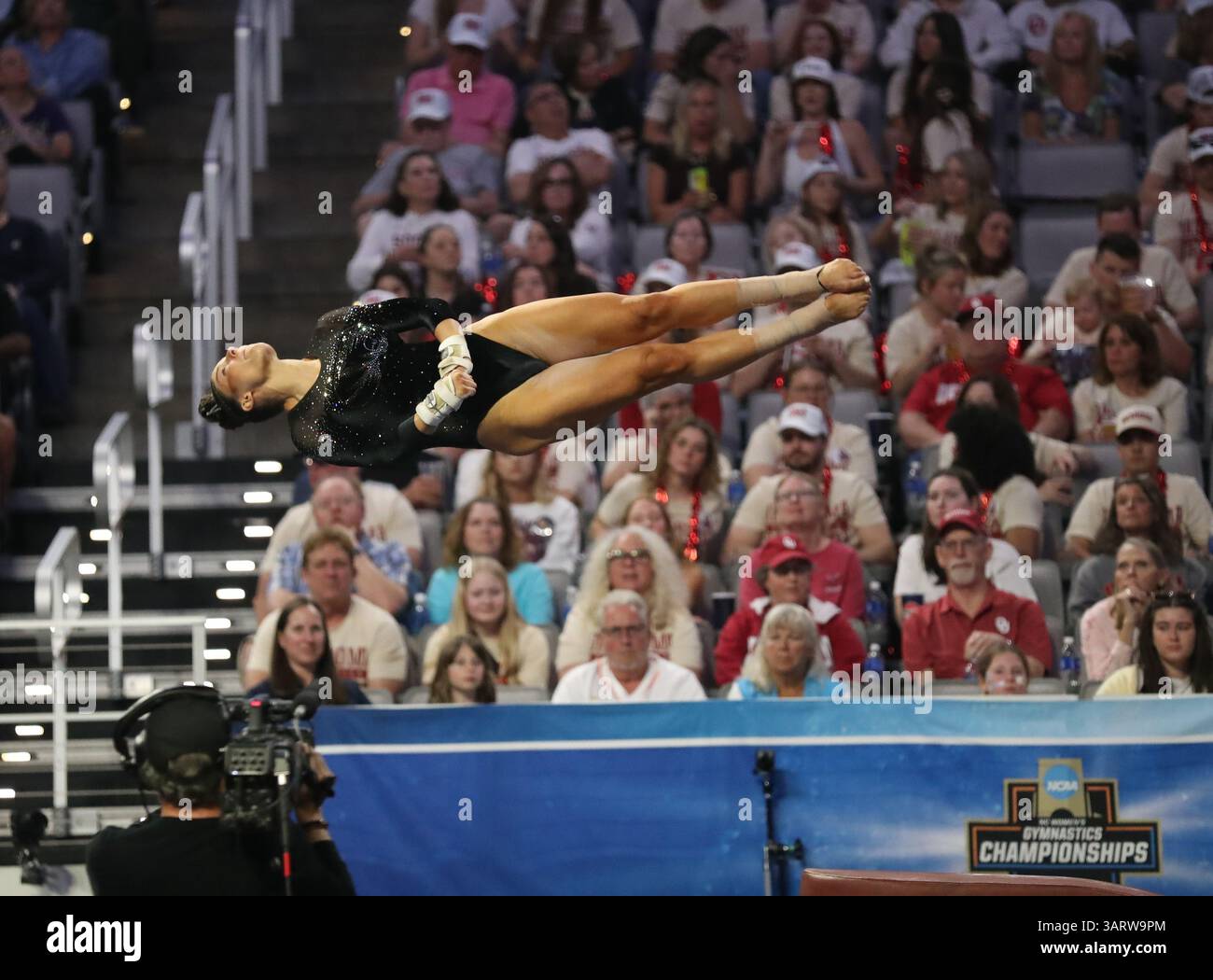 Fort Worth, Texas, USA. 17th Apr, 2025. Missouri Tigers gymnast ELISE ...