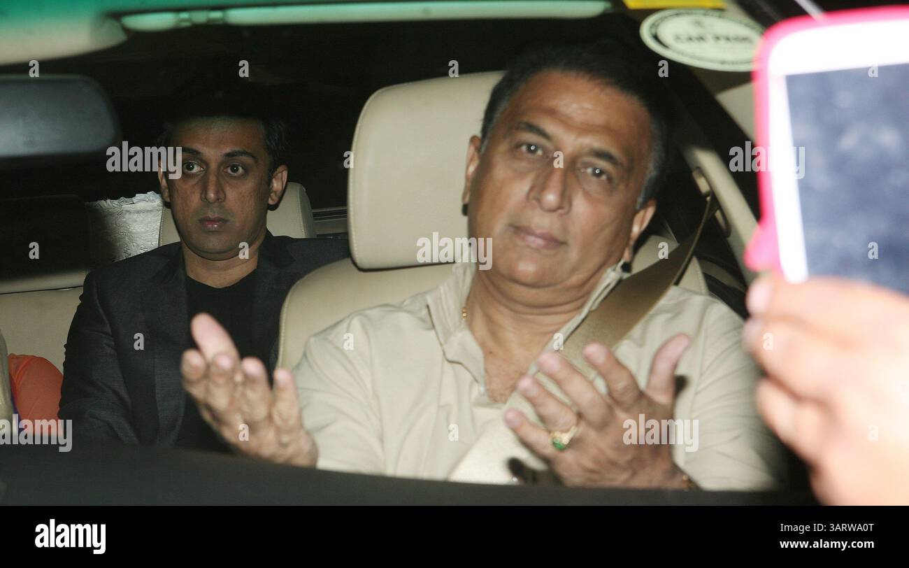 MUMBAI, INDIA â€“ NOVEMBER 18: Sunil Gavaskar and Rohan Gavaskar arrive ...