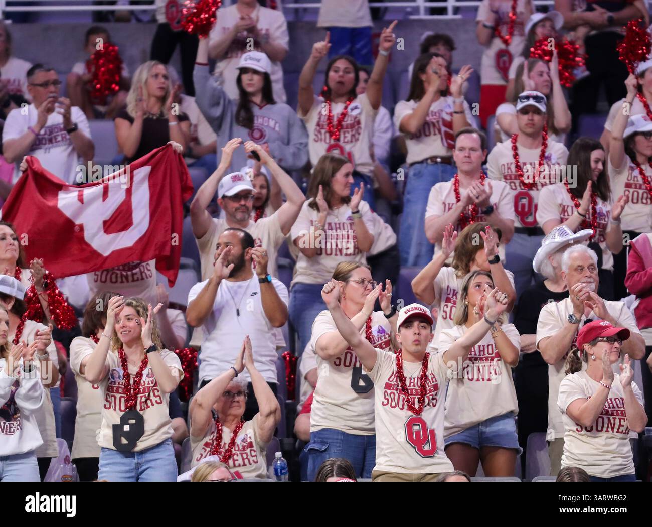 April 17, 2025, Fort Worth, Texas, USA: University of Oklahoma fans ...