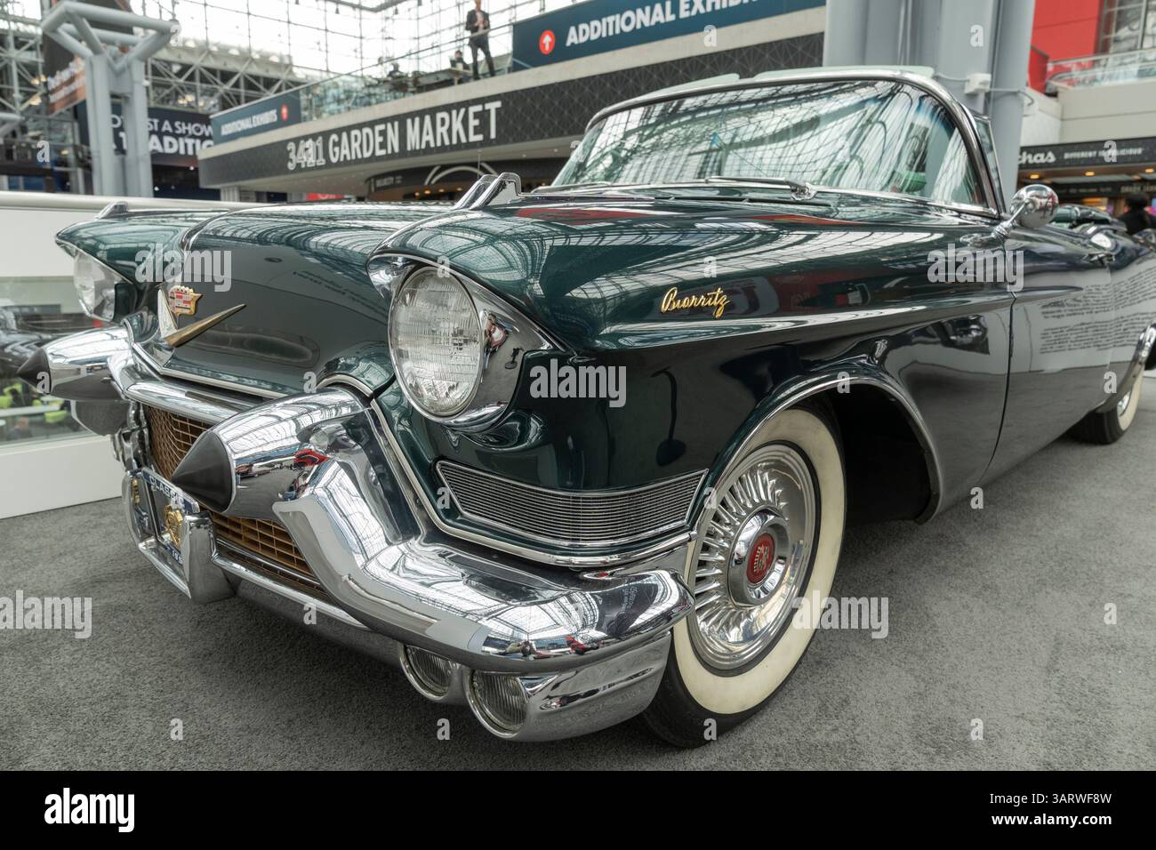 1957 Cadillac Eldorado Biarritz convertible car on display during press ...