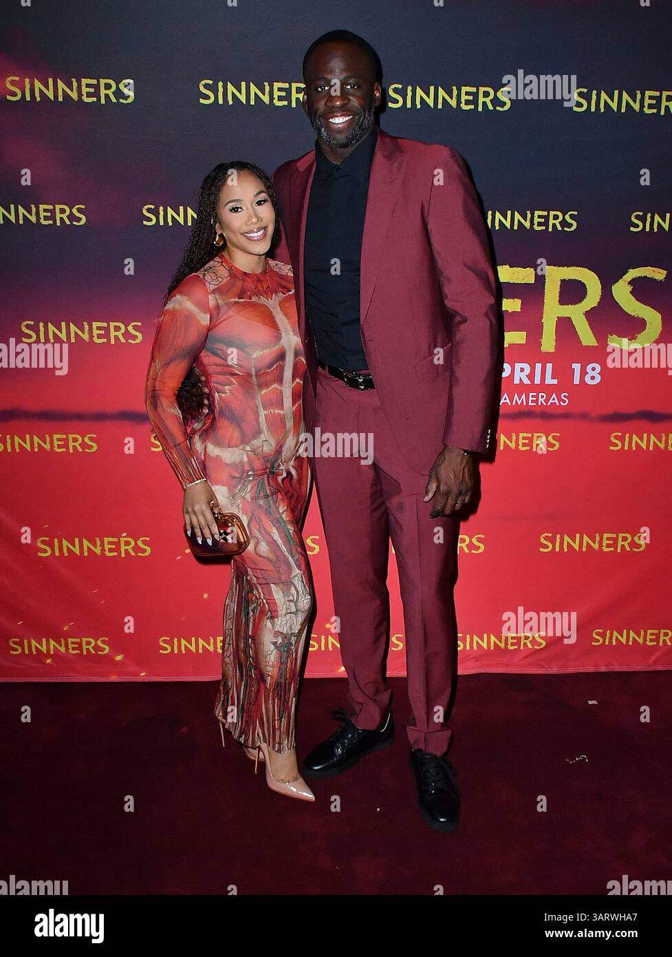 Oakland, United States. 16th Apr, 2025. Hazel Renee and Draymond Green ...
