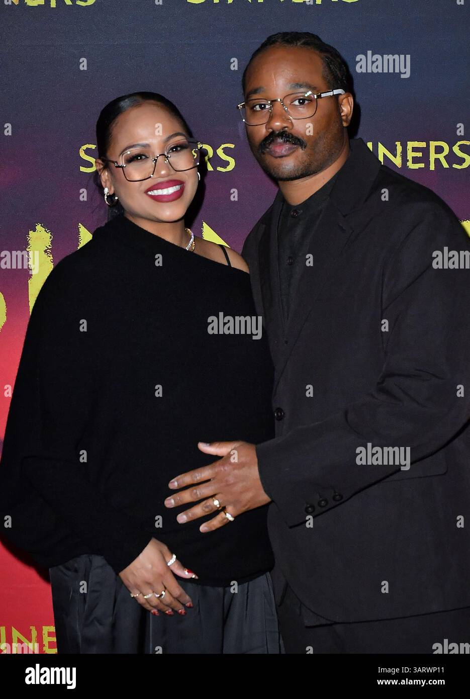Ryan Coogler and Zinzi Evans attend a special screening of "Sinners" at ...