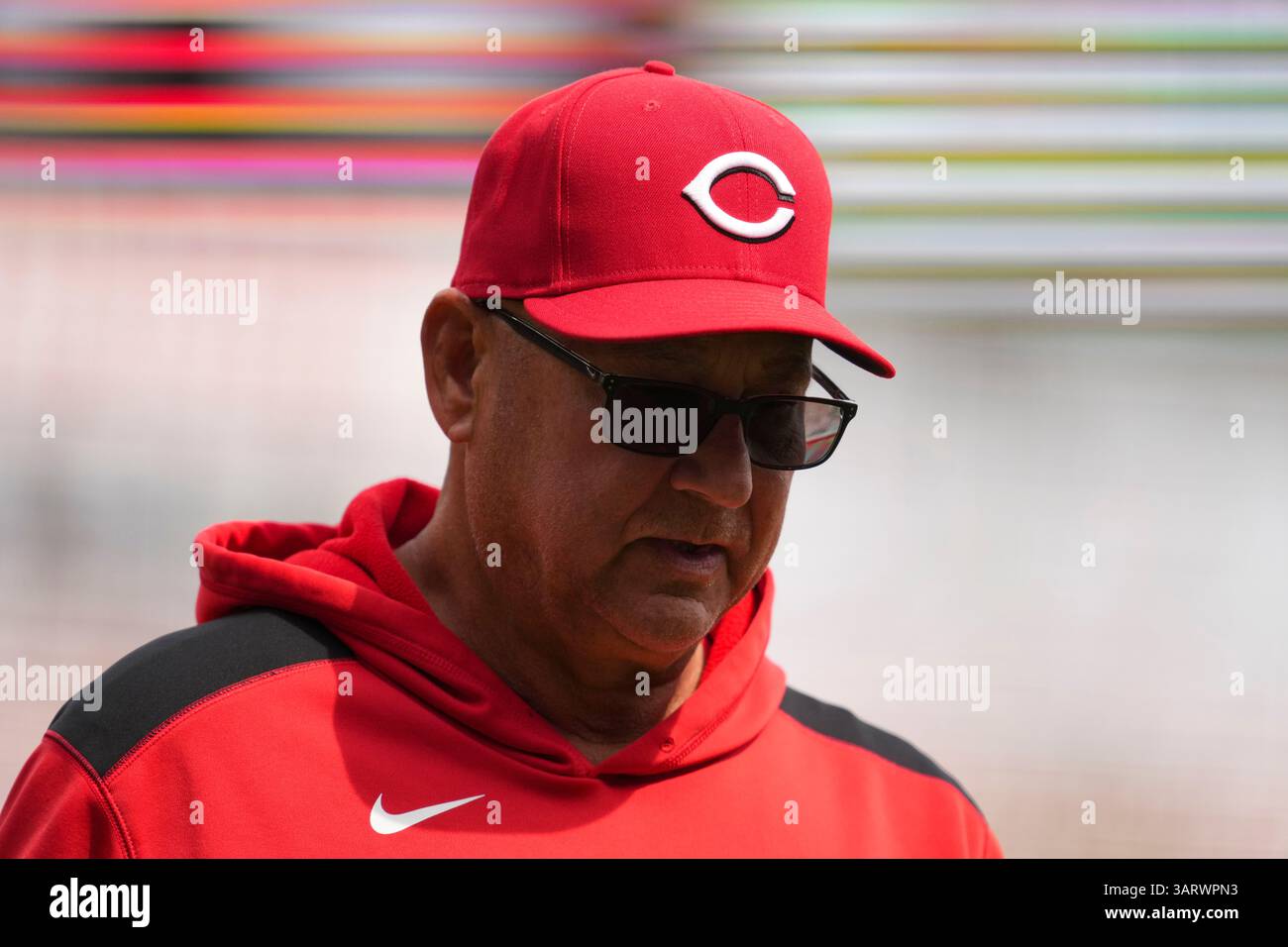 Cincinnati Reds manager Terry Francona walks to the dugout during a ...