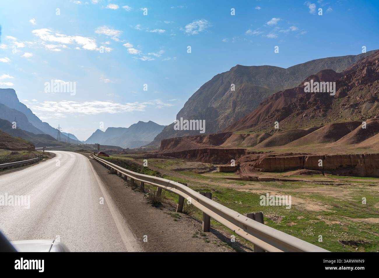 mountain landscape on the highway Mazar and Sharif Kabul, Aybak city ...