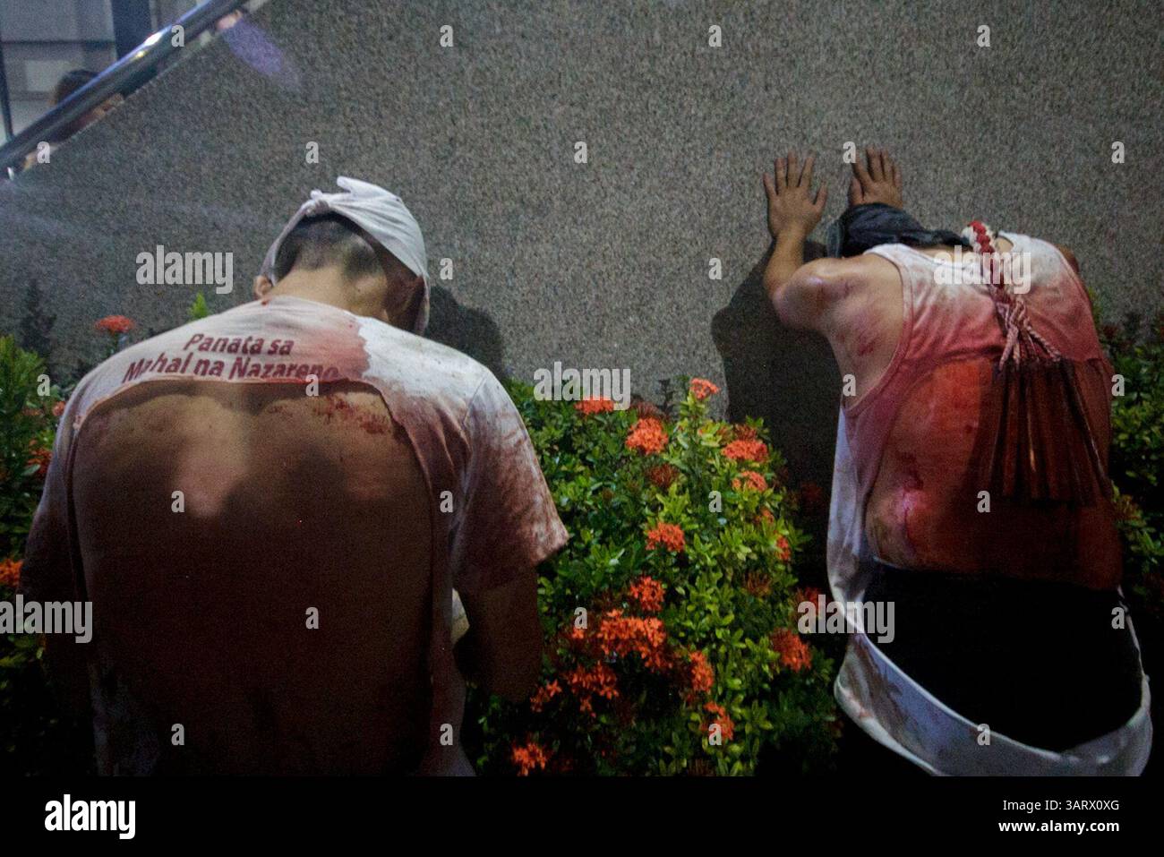 April 18, 2025, Navotas City, Ncr, Philippines: Flagellants with ...