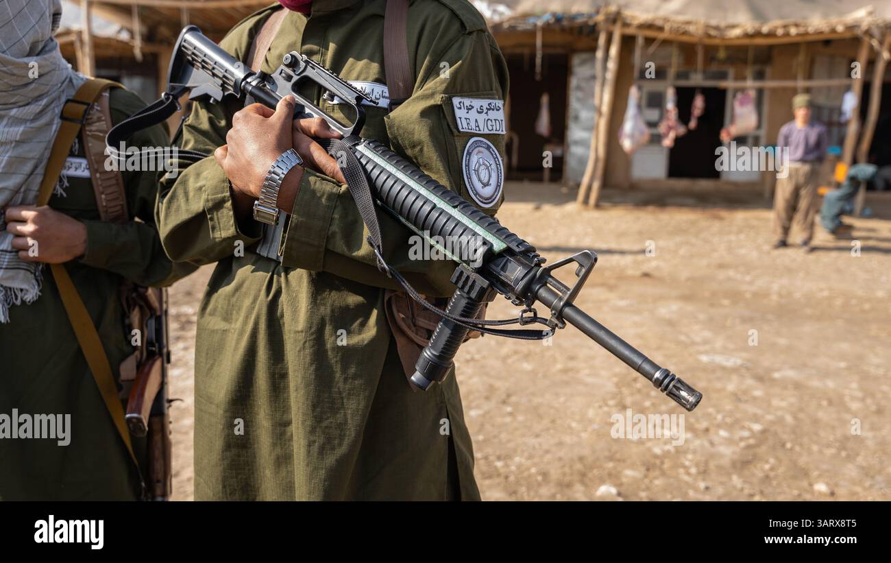weapons of the Afghan civilian police, Aybak, Samangan province Stock ...