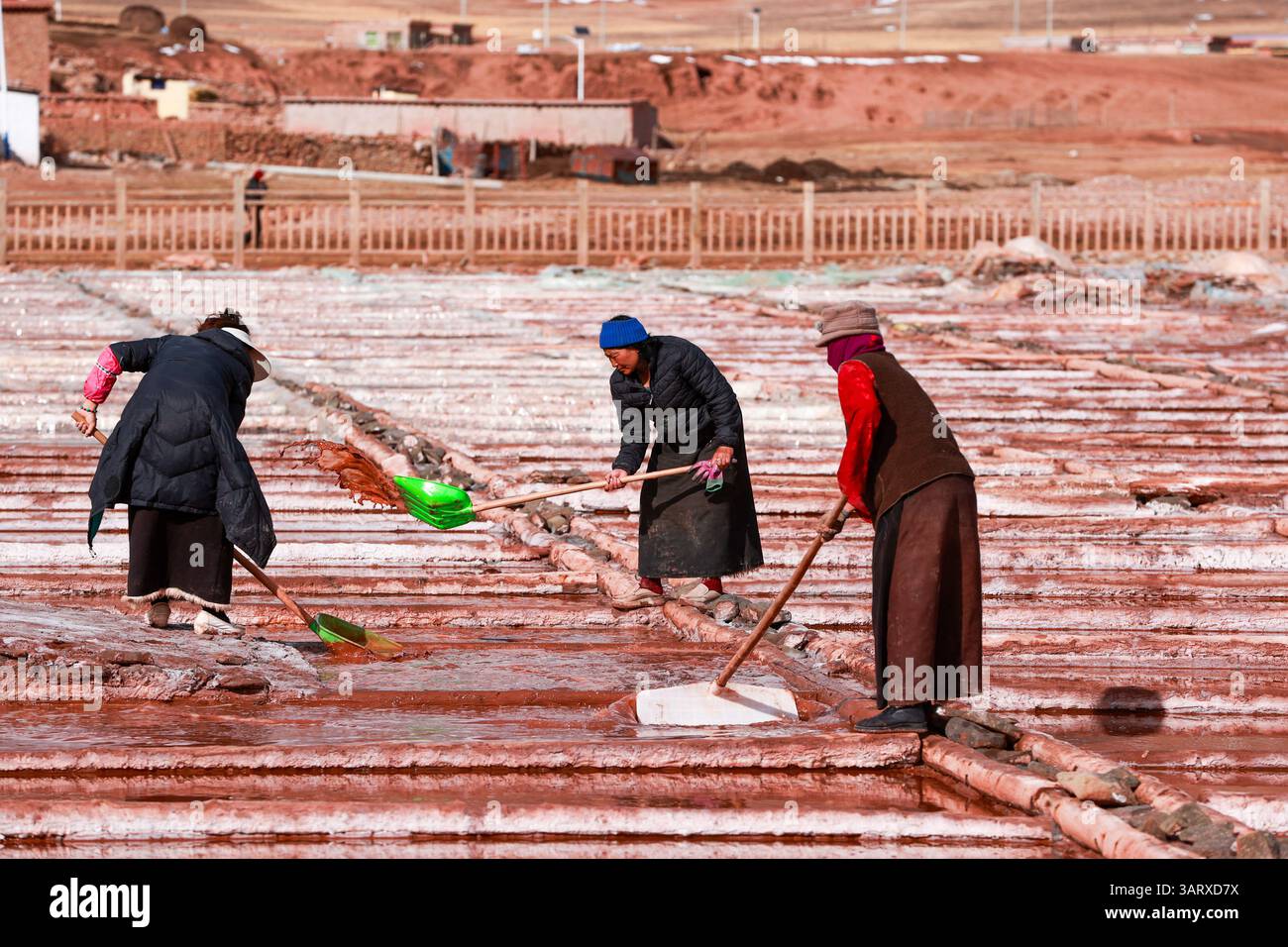 Yushu,China.14th April 2025. The Baizha Ancient Salt Fields in Nangqen ...