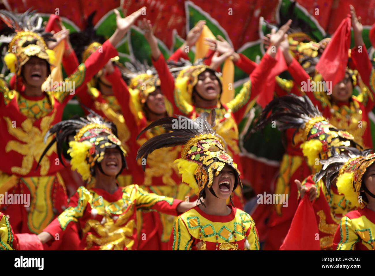 Aug. 17, 2013 - Davao, Philippines - Filipino performers wearing a ...