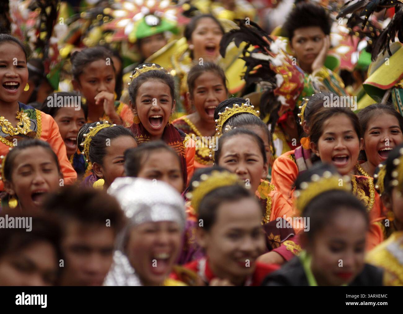 Aug. 17, 2013 - Davao, Philippines - Filipino performers wearing a ...