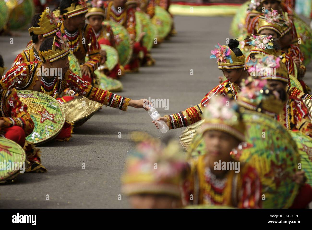 Aug. 17, 2013 - Davao, Philippines - A Filipino performer wearing a ...