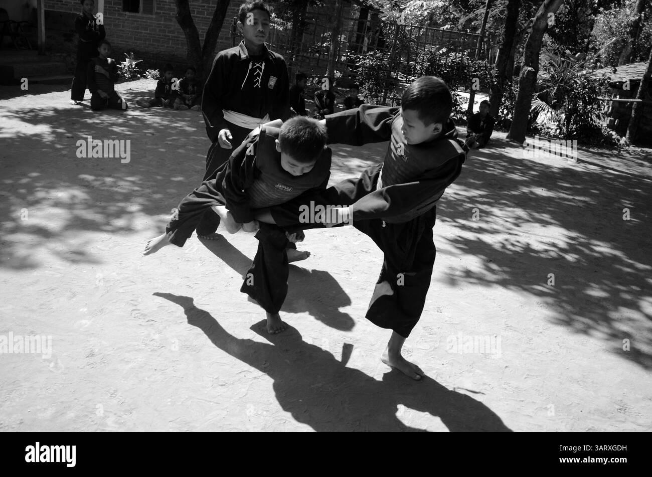 August 18, 2013 - Ponorogo, East Java, Indonesia - Students practice ...