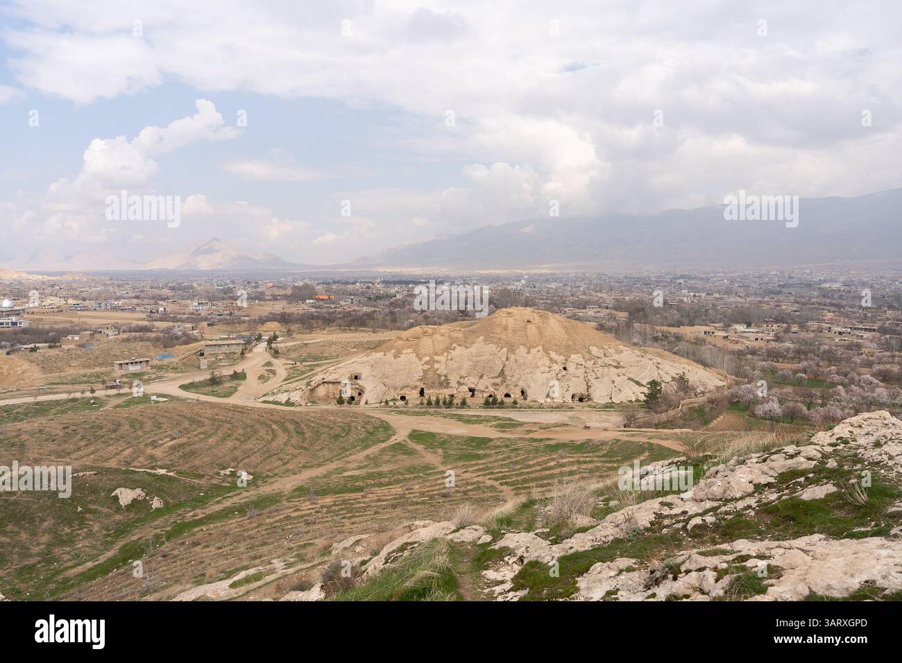 Takht-e Rustam Stupa, a Buddhist medieval building in Afghanistan, an ...