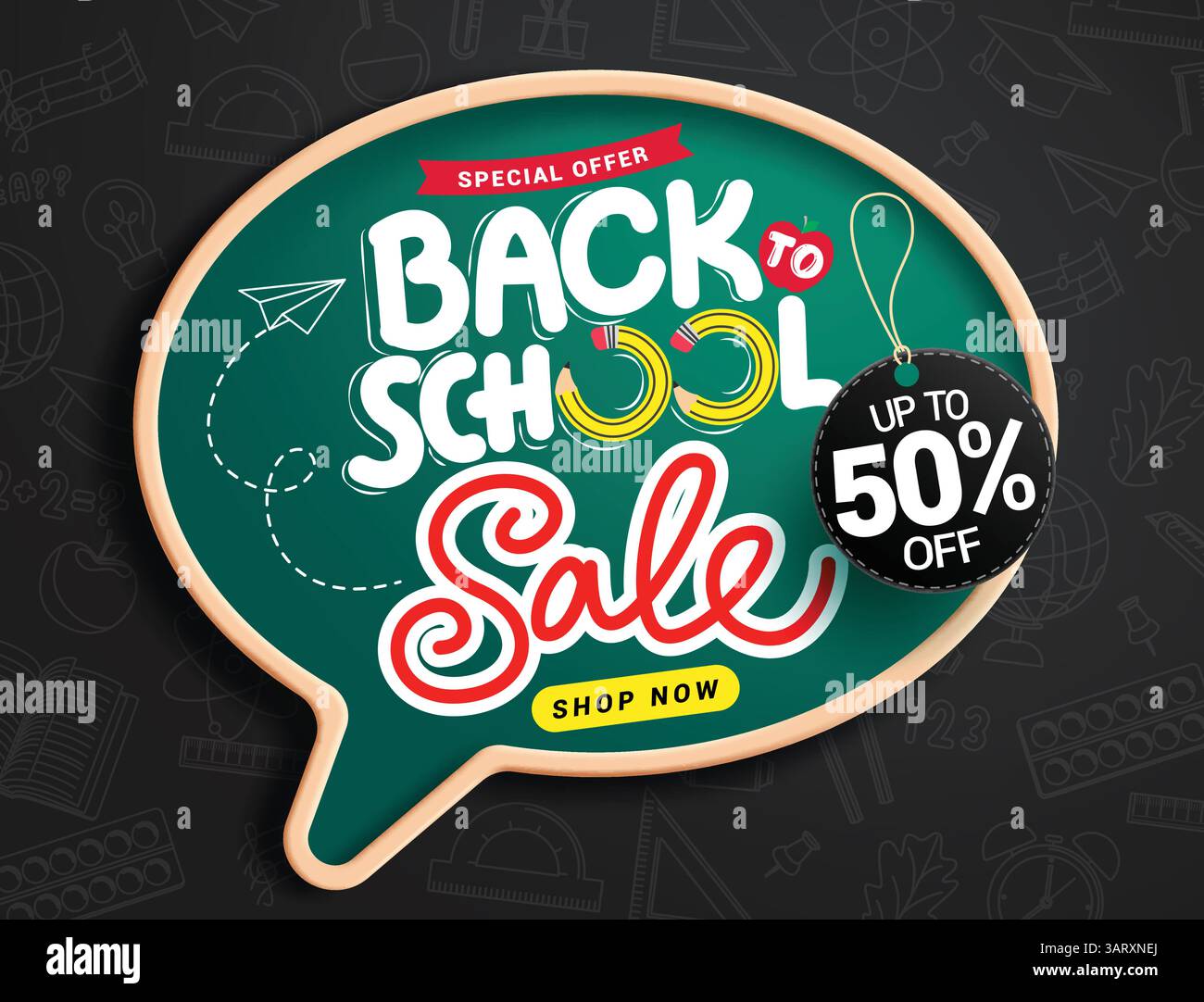 School sale clipart banner template. Back to school sale text clip art ...