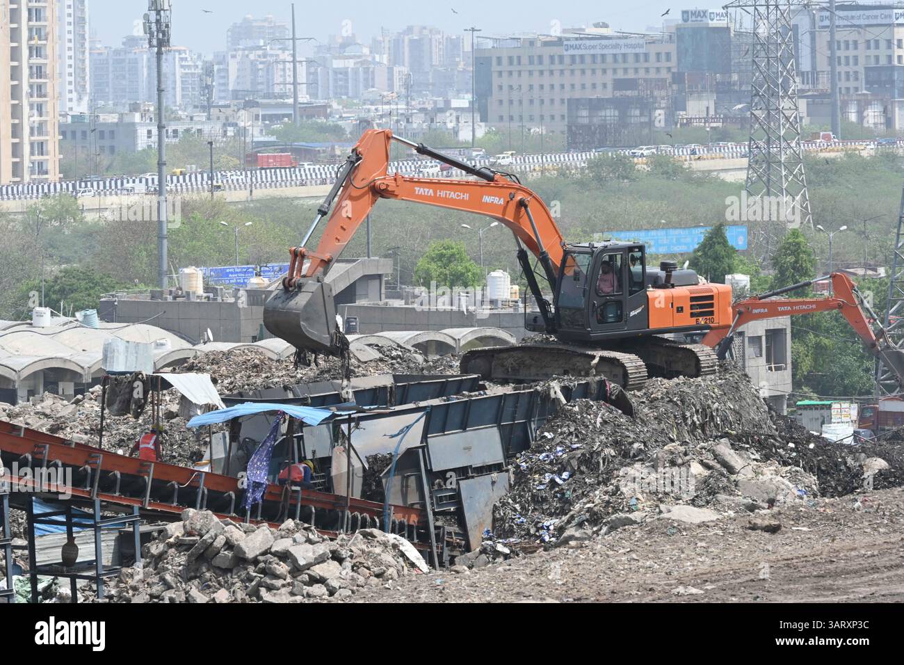 Ghazipur landfill view hi-res stock photography and images - Alamy