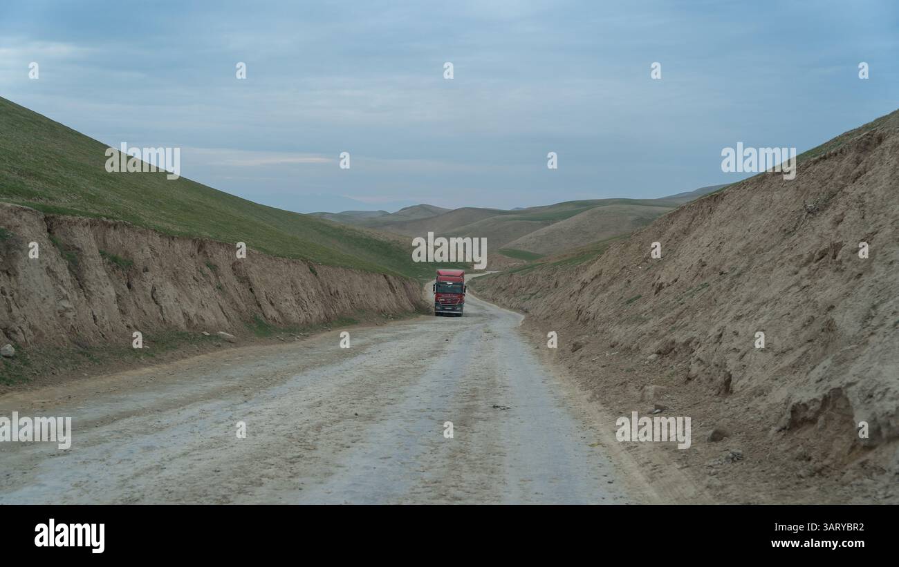 dirt highway, cargo delivery in Afghanistan Stock Photo - Alamy