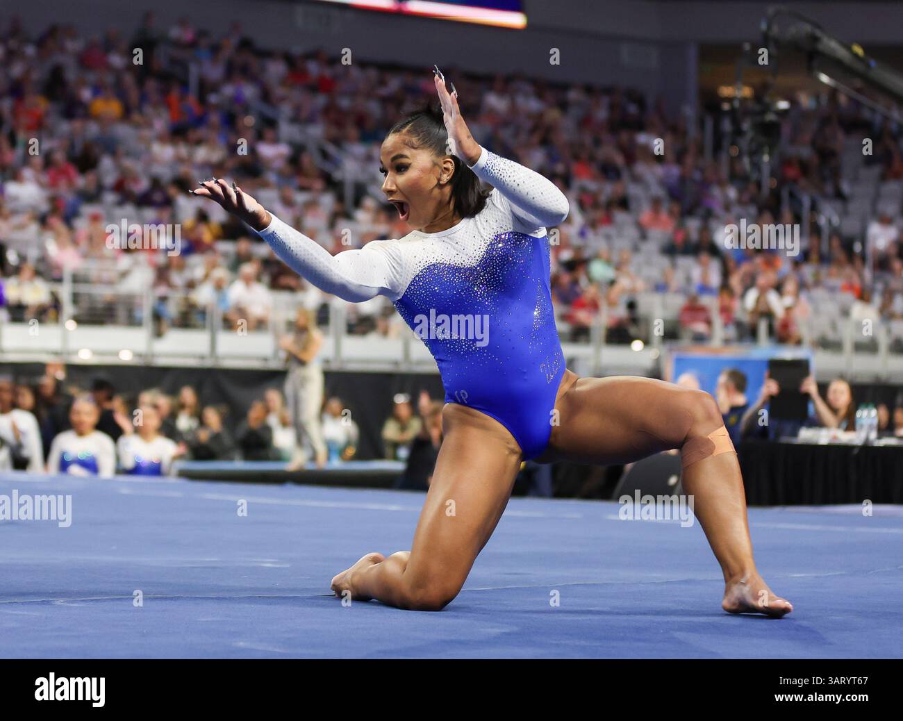 April 17, 2025: UCLA's Jordan Chiles competes on the floor exercise ...
