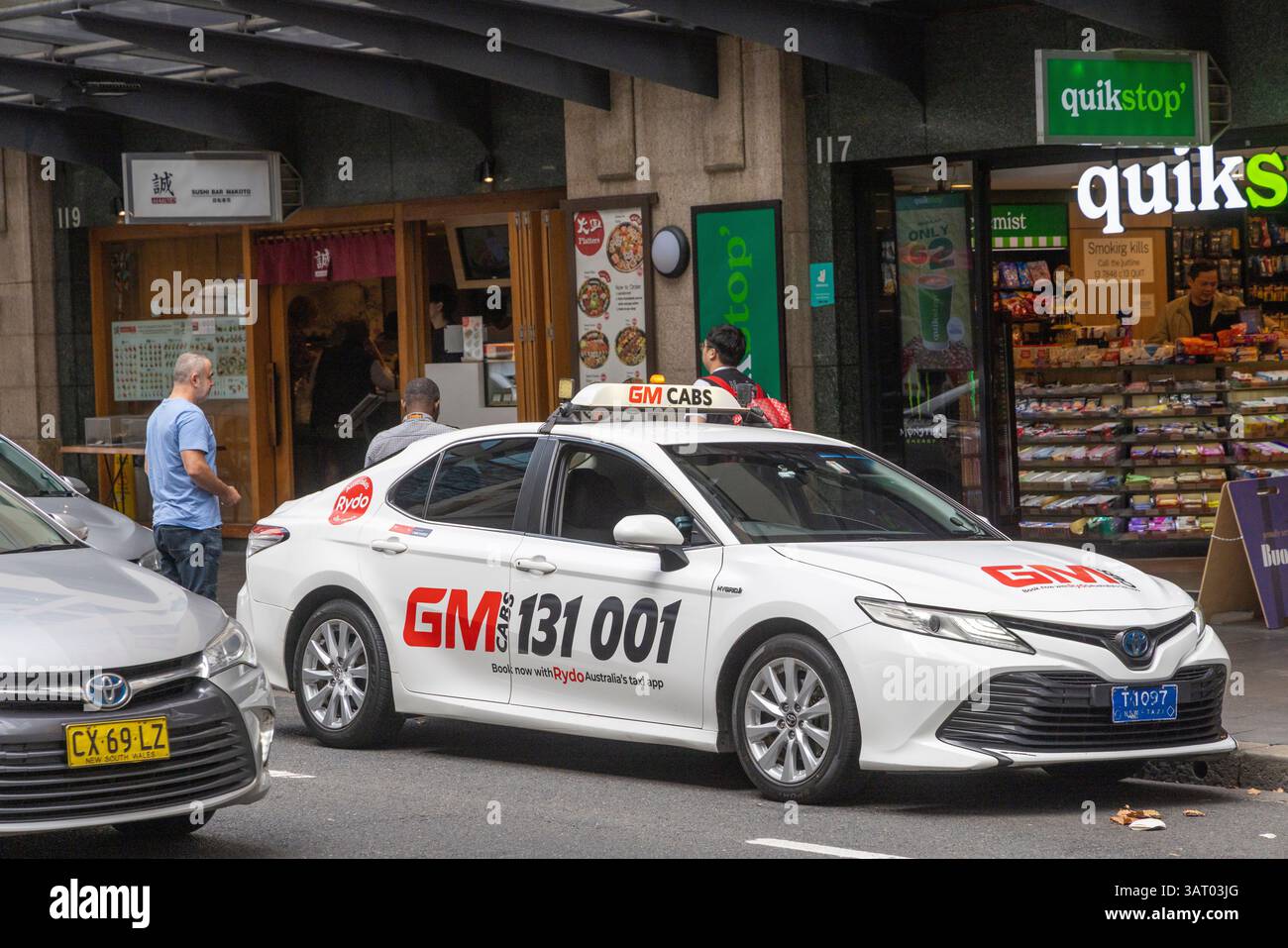Australian saloon car official taxi vehicle parked in Sydney city ...