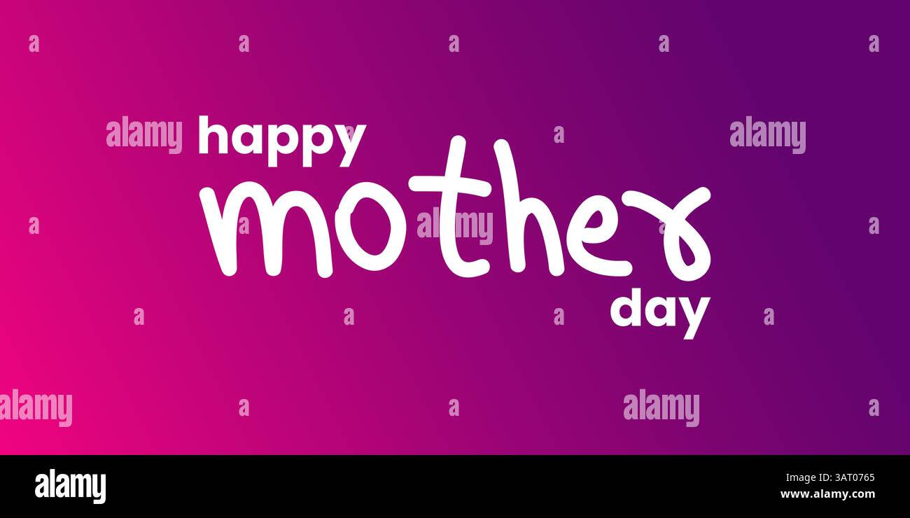 happy mother day white typography on purple pink gradient background ...