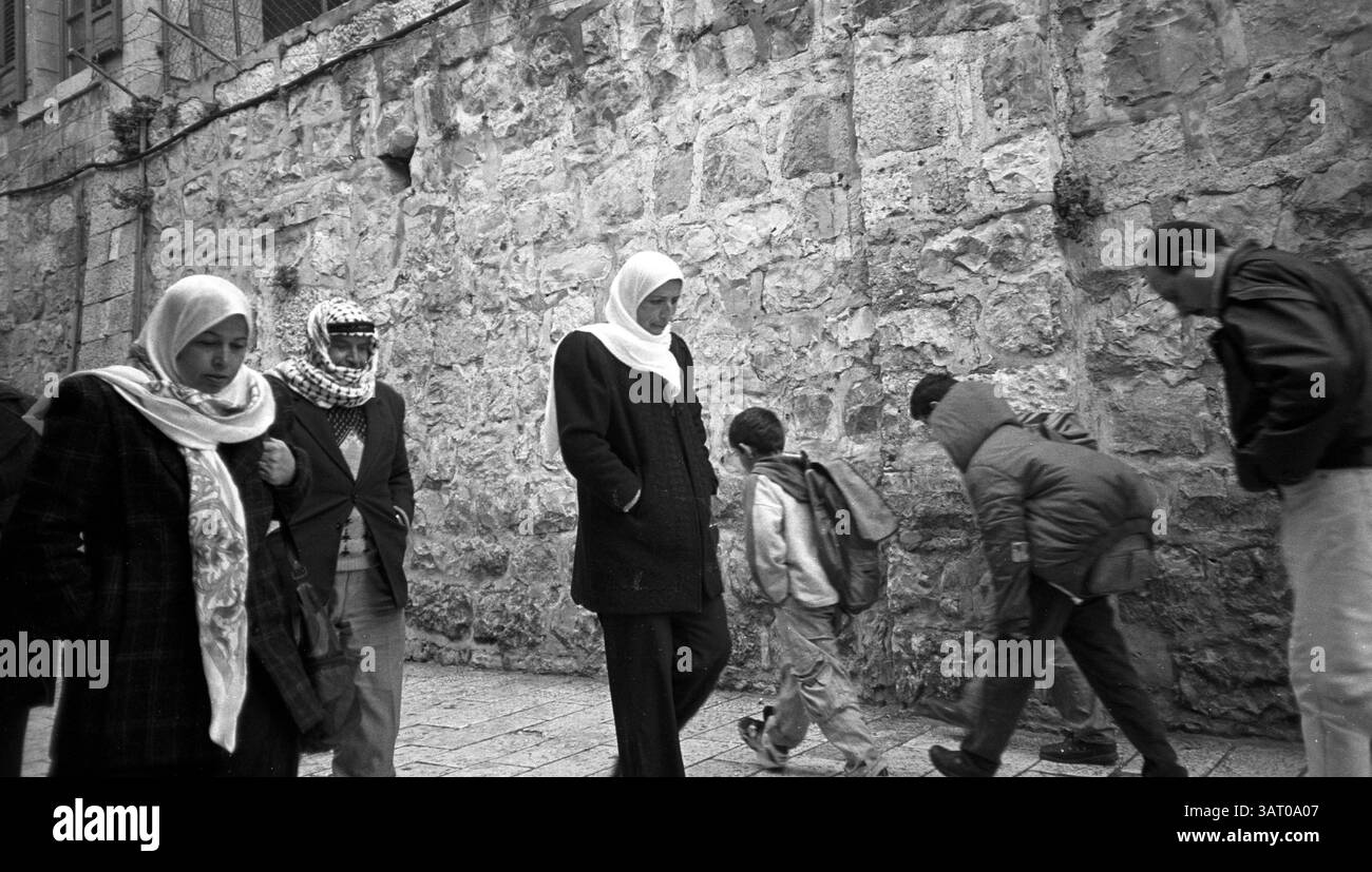 March 18, 1993 - Jerusalem, Israel - Pedestrian in the Muslim Quarter ...