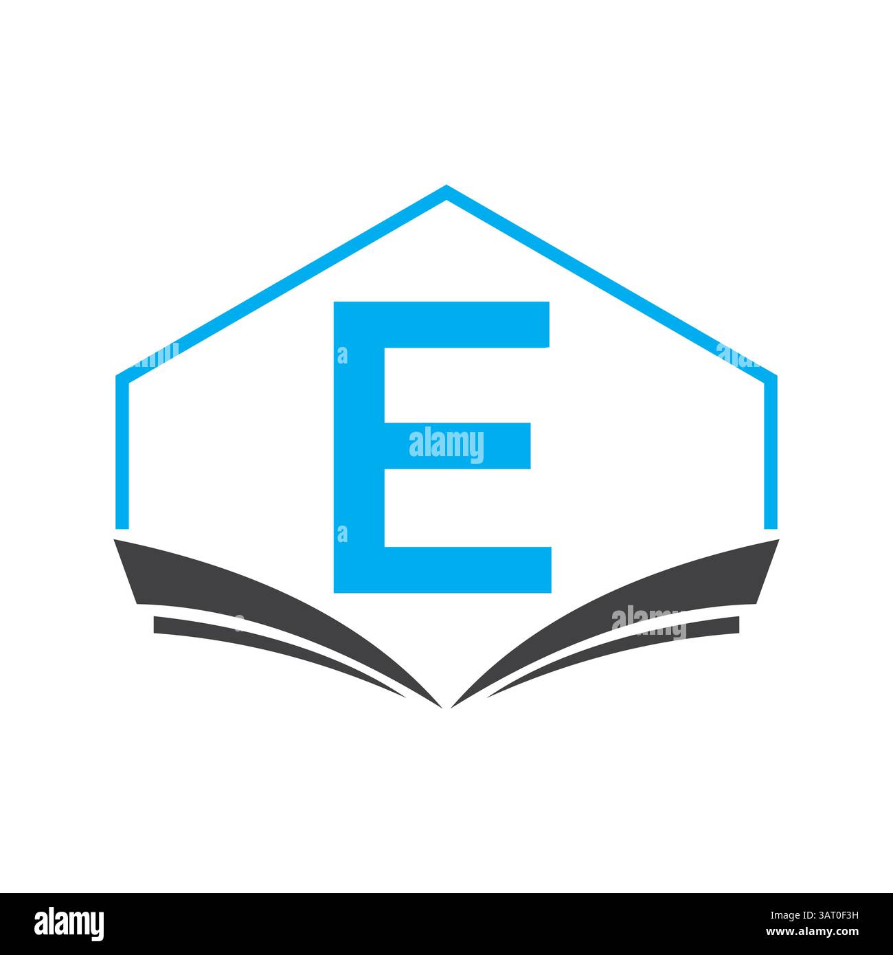 Education Logo On Letter E Concept With Open Book Icon Stock Vector ...