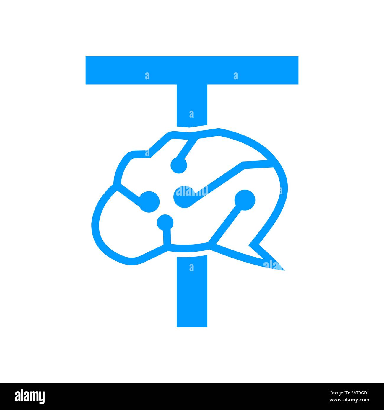 Letter T Brain Logo Design Vector Template Stock Vector Image & Art - Alamy