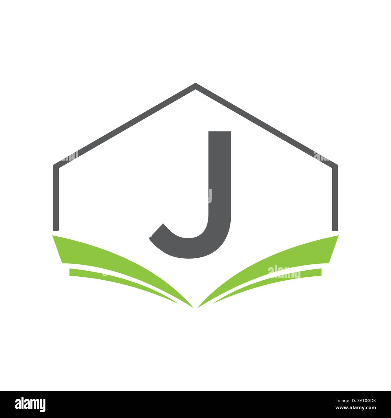 Education Logo On Letter J Concept With Open Book Icon Stock Vector ...