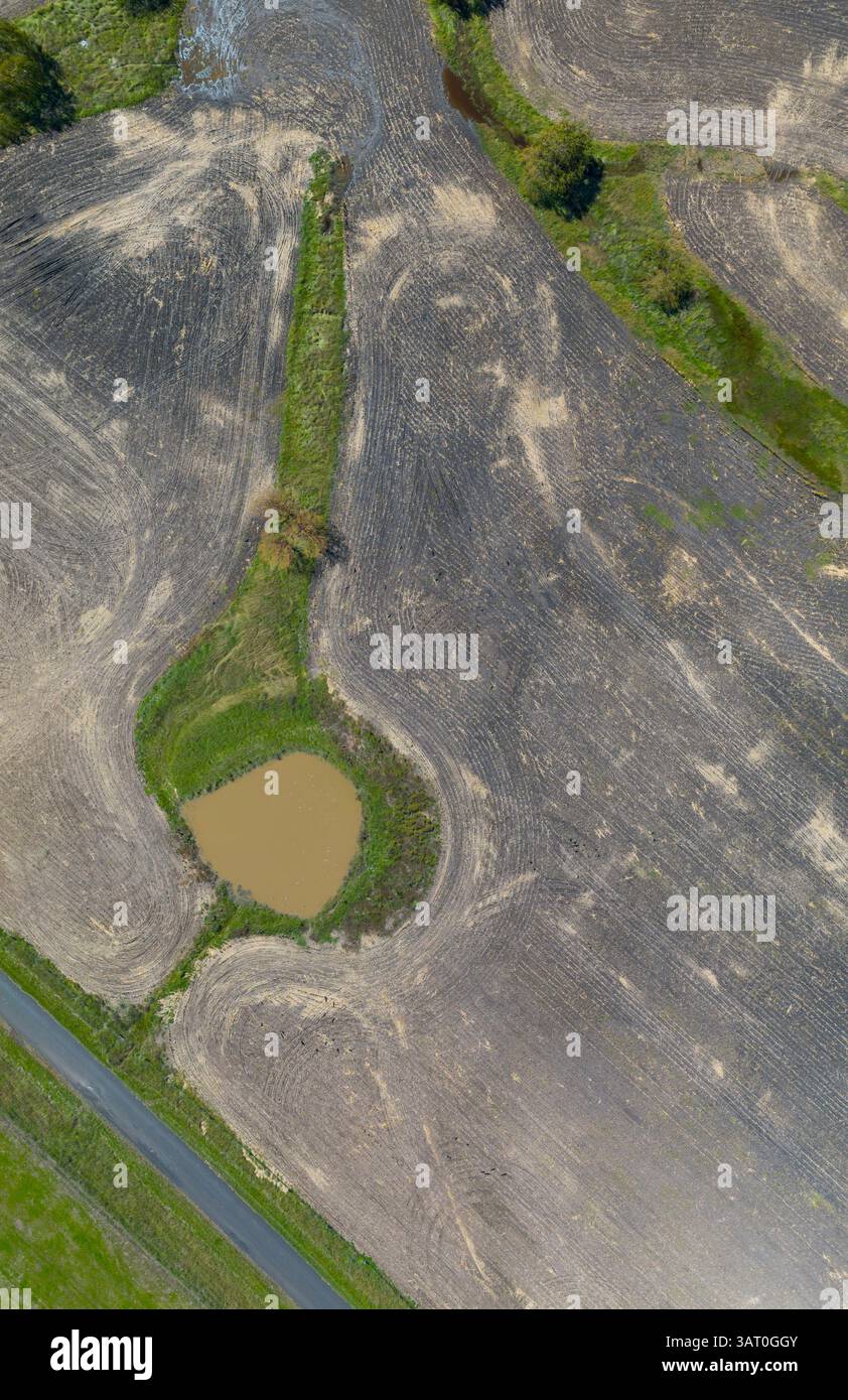 Overhead view farm dam hi-res stock photography and images - Alamy