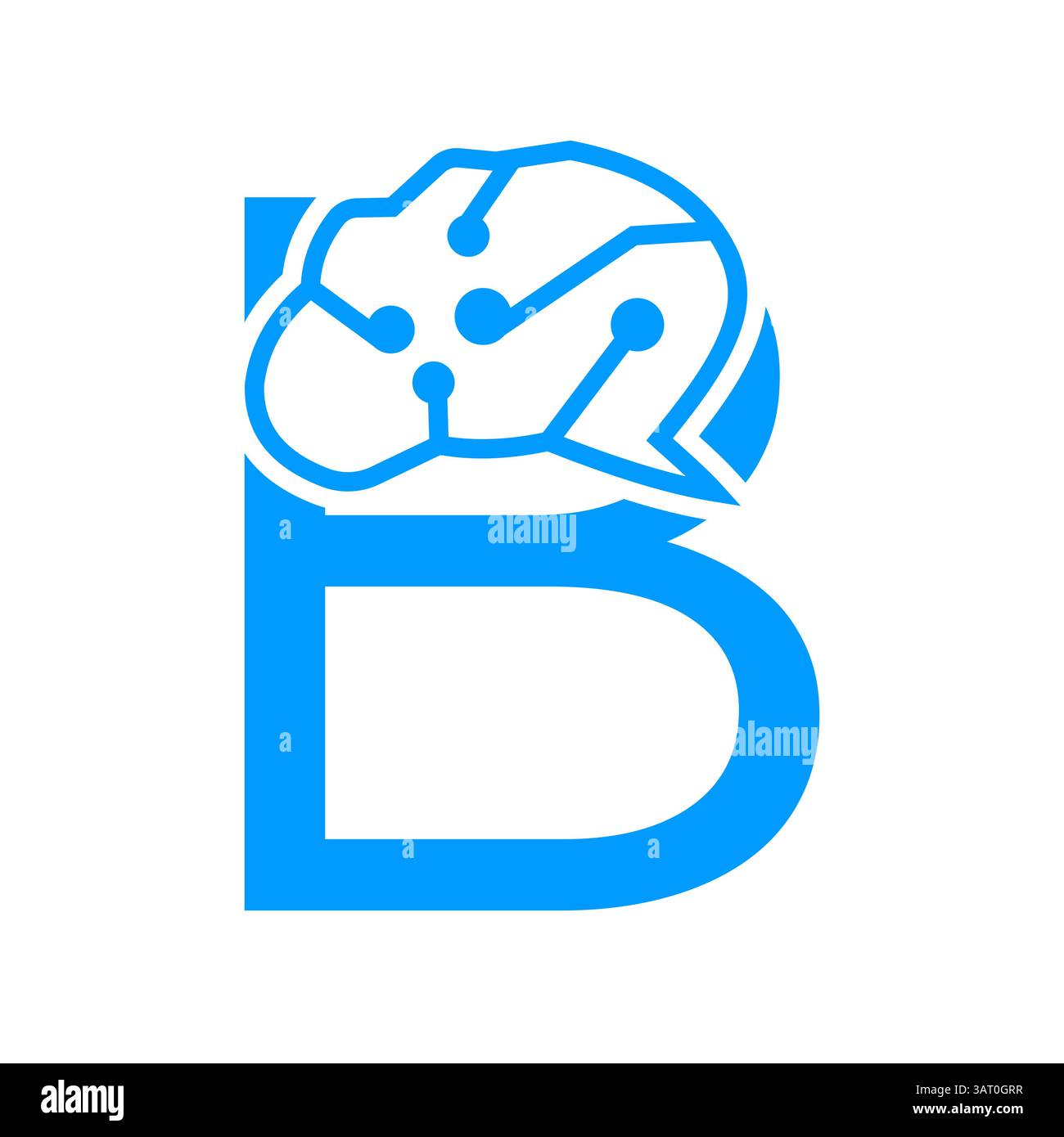 Letter B Brain Logo Design Vector Template Stock Vector Image & Art - Alamy