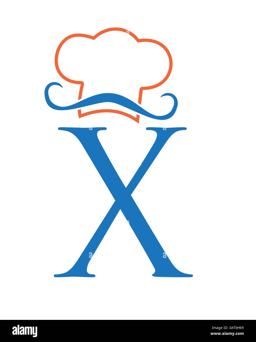 Initial Letter X Chef Hat Symbol For Restaurant Logo Design Vector ...