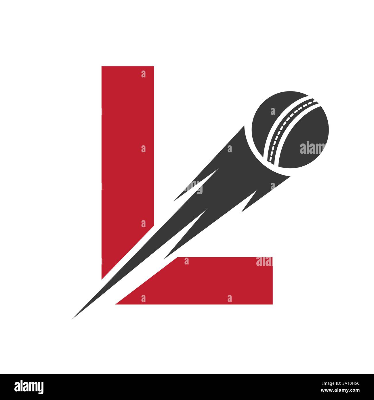 Initial Letter L Cricket Sports Logo Design With Speed Symbol. Cricket ...