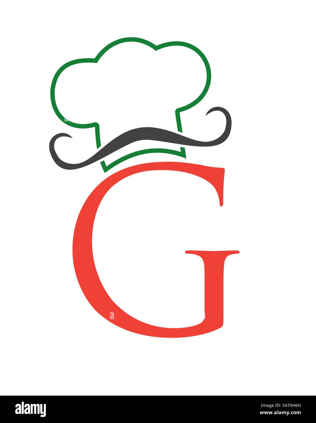 Initial Letter G Chef Hat Symbol For Restaurant Logo Design Vector ...