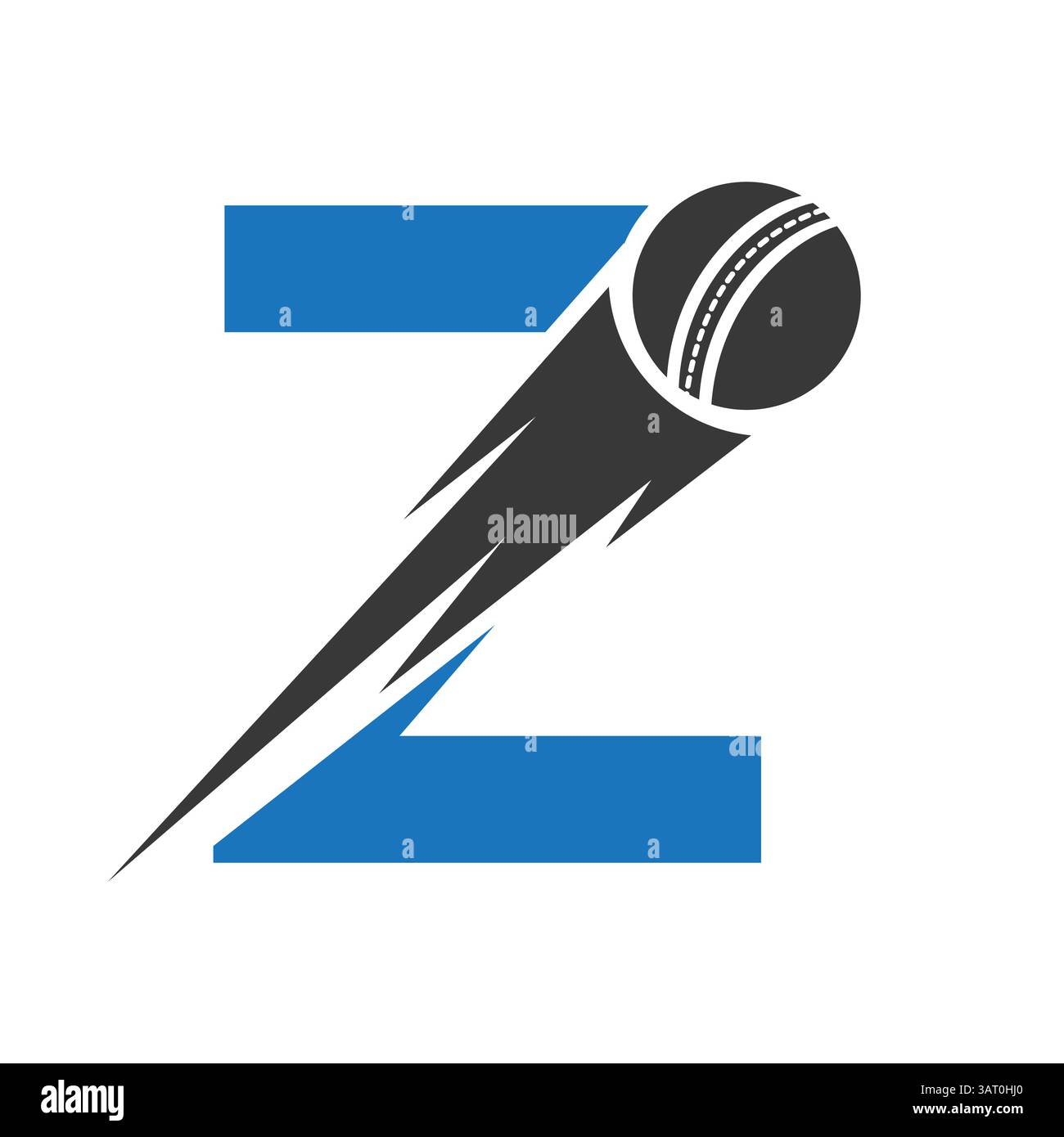 Initial Letter Z Cricket Sports Logo Design With Speed Symbol. Cricket ...