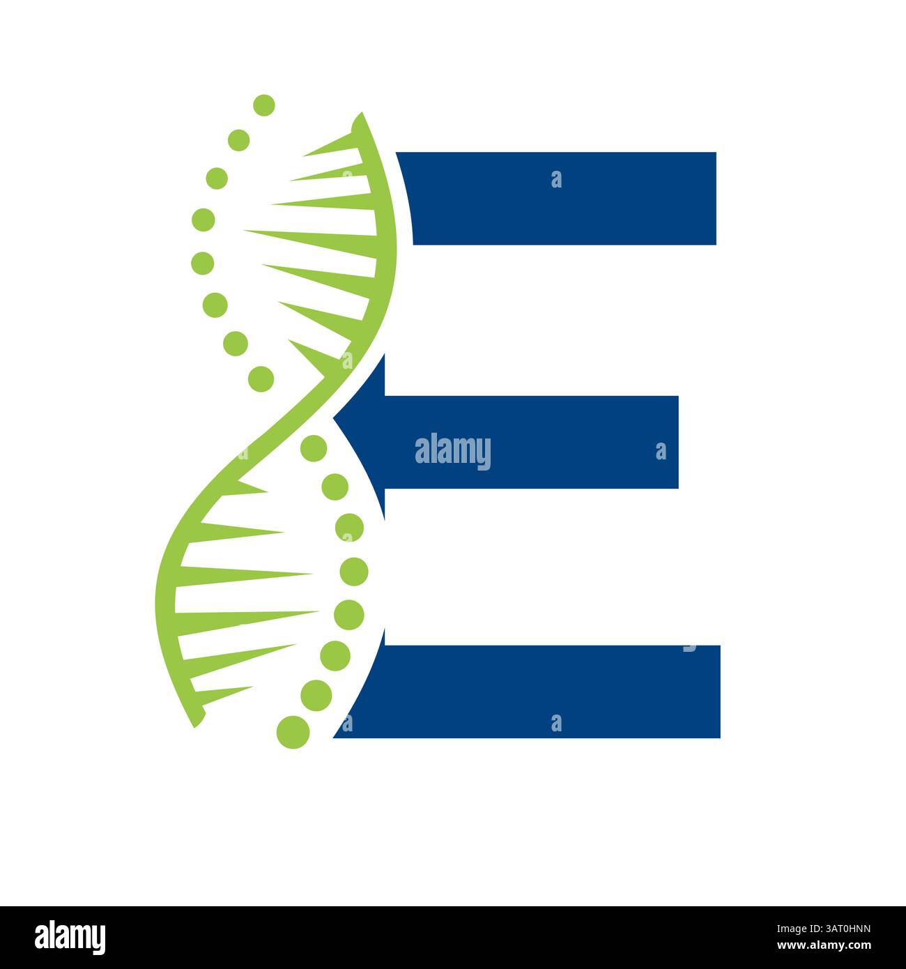 Initial DNA Logo On Letter E Vector Template For Healthcare Sign Stock ...