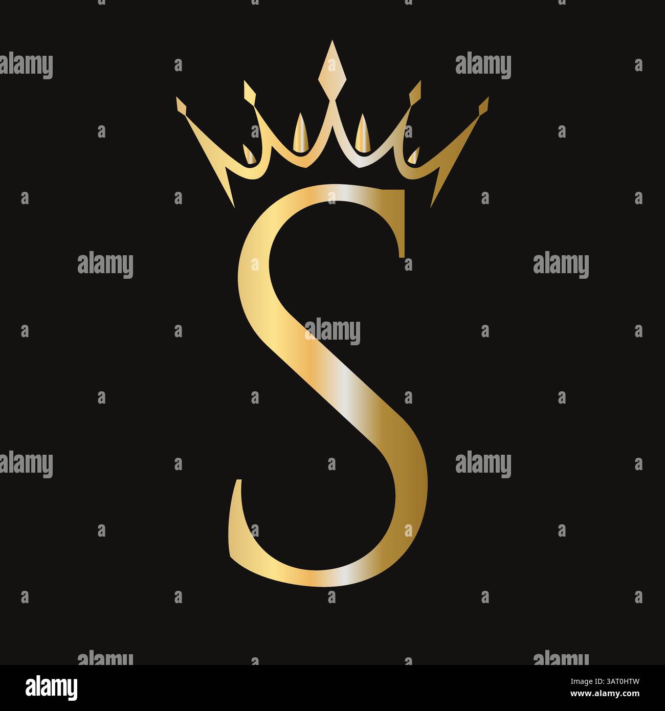Letter S Crown Logo Concept For Fashion and Beauty Symbol Vector ...