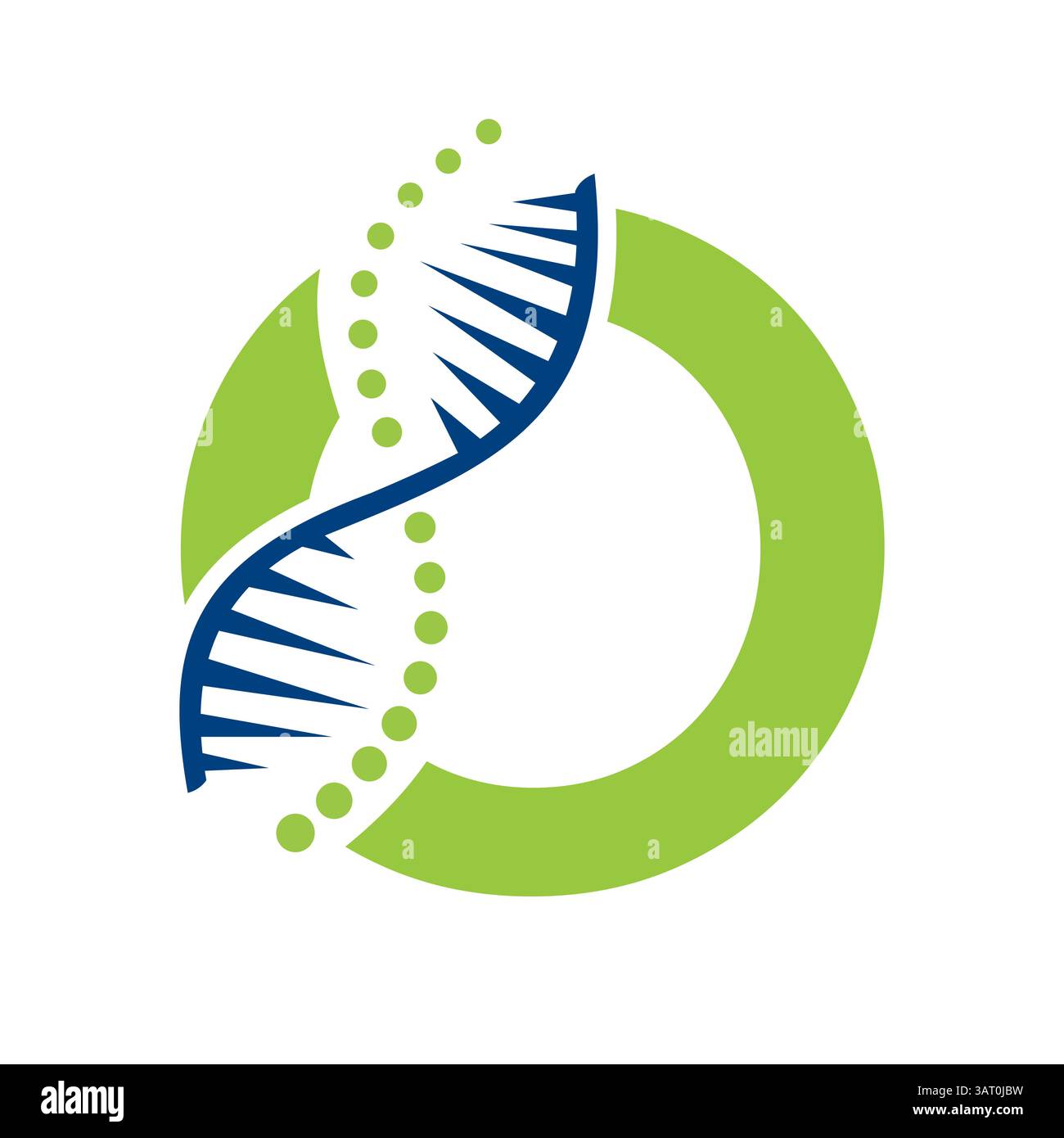 Initial DNA Logo On Letter O Vector Template For Healthcare Sign Stock ...