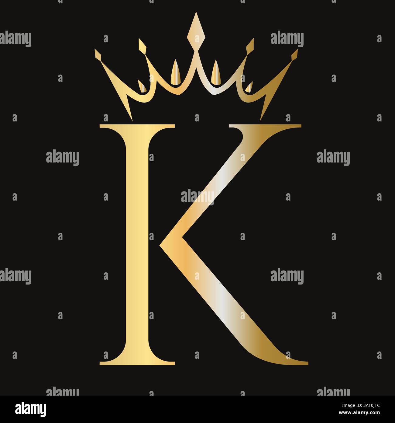 Letter K Crown Logo Concept For Fashion and Beauty Symbol Vector Template Stock Vector Image ...