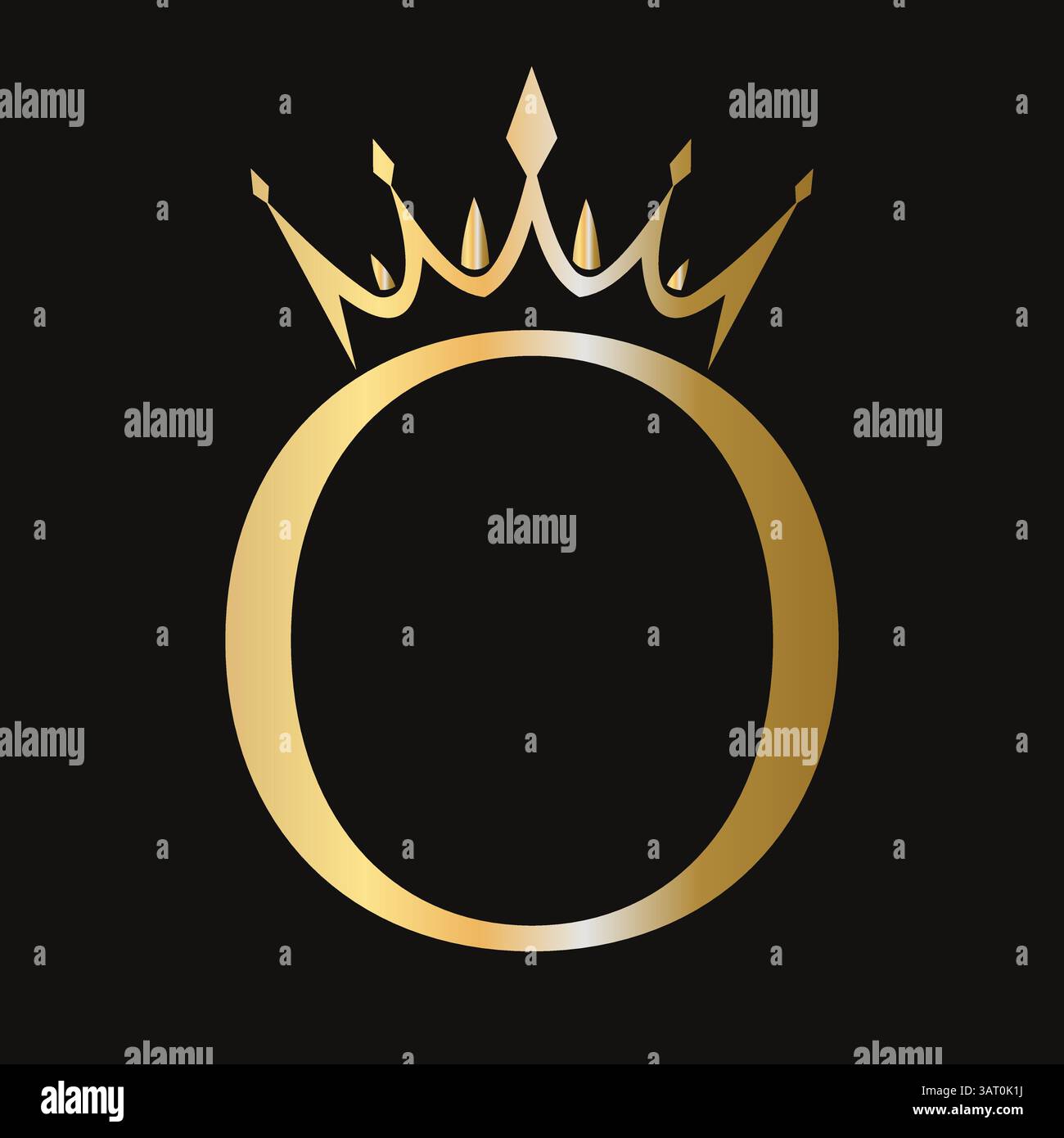 Letter O Crown Logo Concept For Fashion and Beauty Symbol Vector ...
