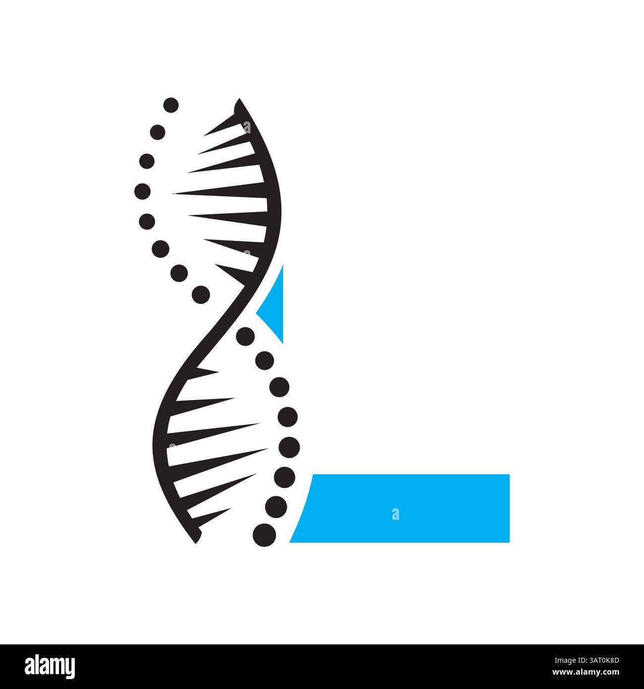 Initial DNA Logo On Letter L Vector Template For Healthcare Sign Stock ...