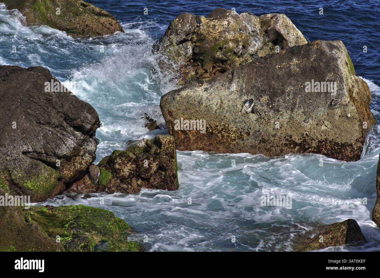 Sea Waves Cliffs Stock Photo - Alamy