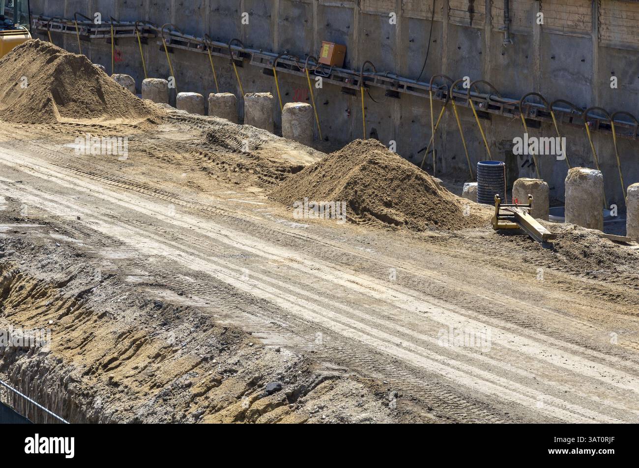 Road construction site Stock Photo - Alamy
